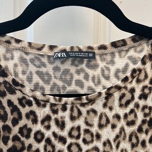 Zara | Dresses | Zara Leopard Print Midi Dress | Poshmark